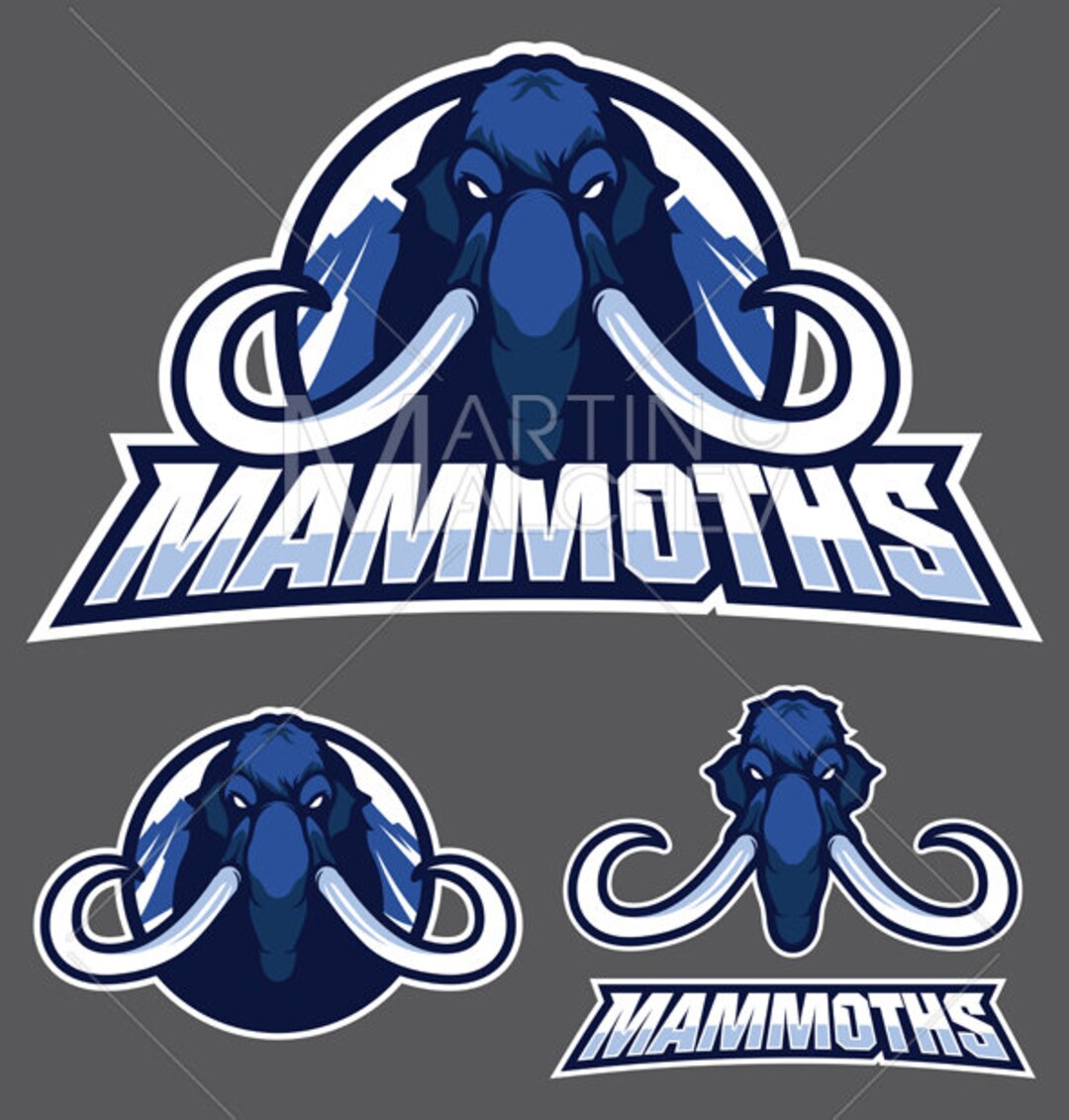 Mammoth Mascot Vector Illustration Mammoth Head Prehistoric - Etsy