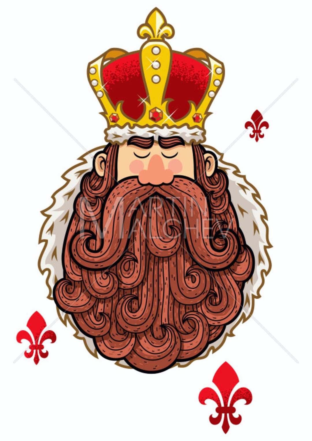 King Portrait Vector Cartoon Clipart Illustration. Ruler, Emperor, Lord ...