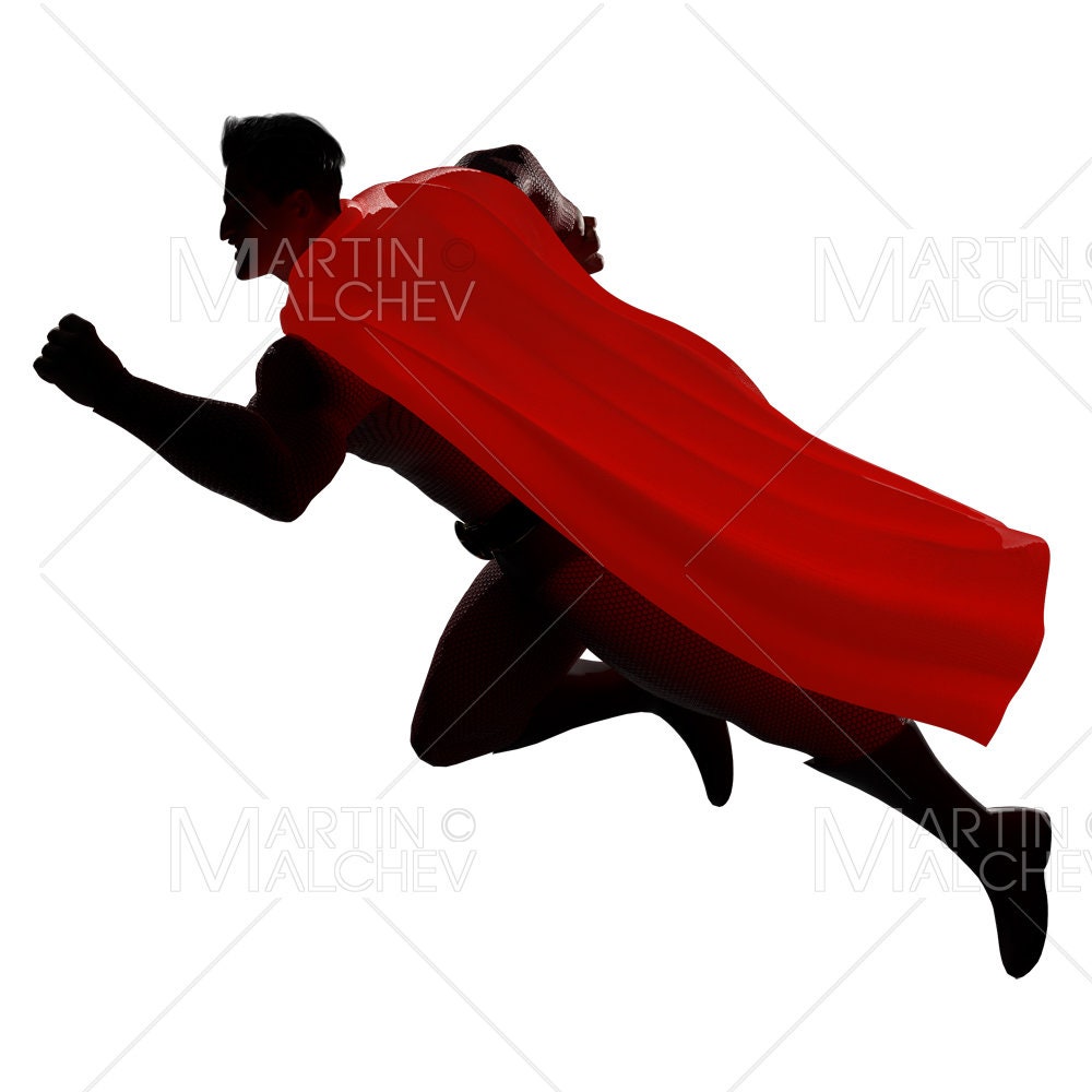 Superhero Flying Side View