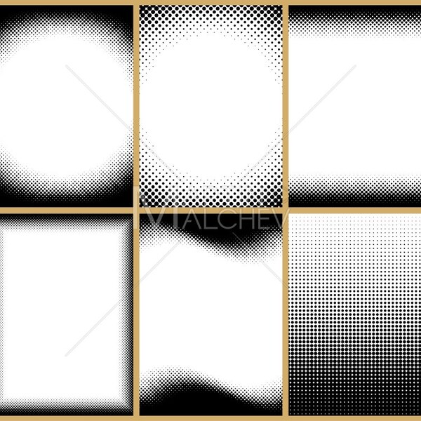 Abstract Halftone Vector Pattern - Etsy