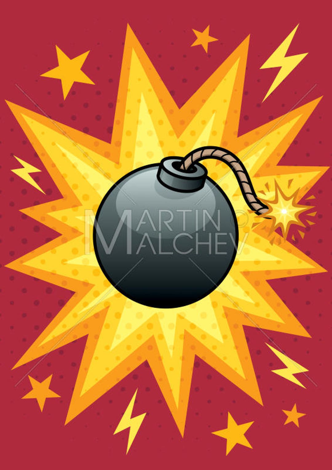 Retro Bomb Clipart