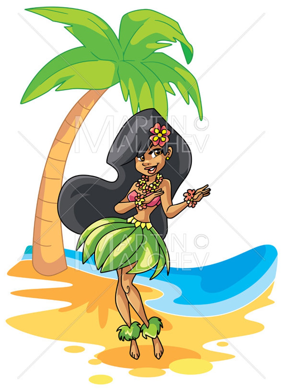 Hula Skirt Cartoon at Patrick Ruppert blog