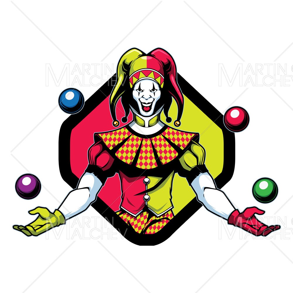 Joker Jester Mascot Vector Illustration. Mascot, Jester, Clown ...