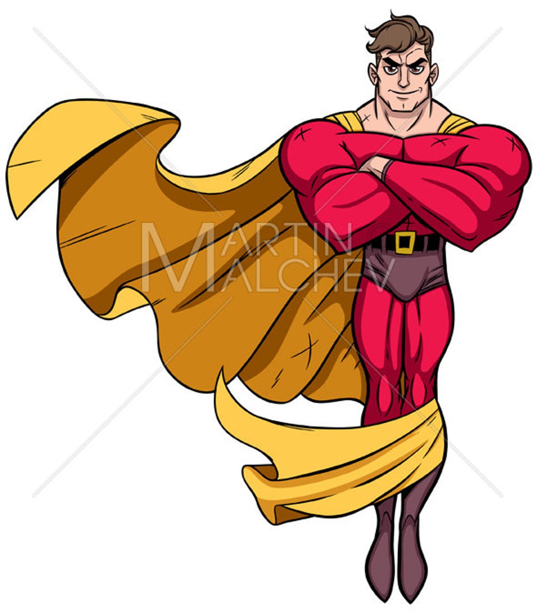Superhero Flying 3 Vector Cartoon Clipart Illustration. Super, Hero ...