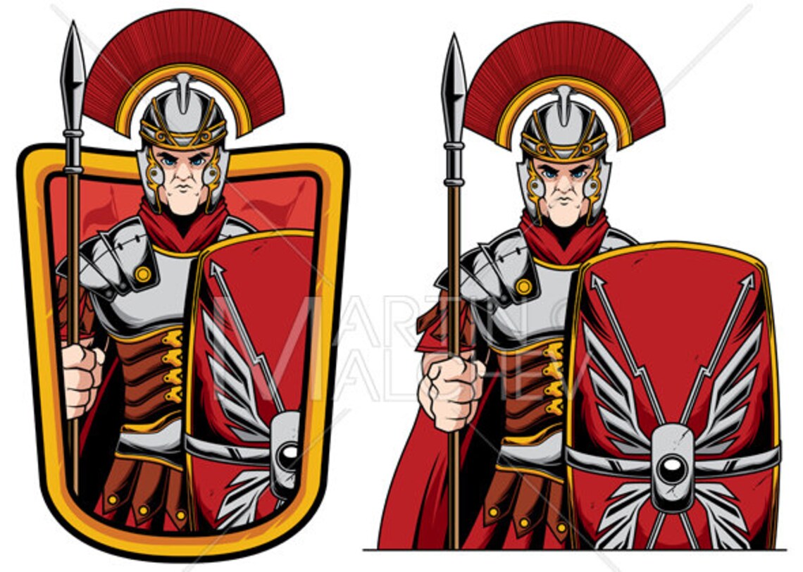 Centurion Mascot Vector Illustration Centurion (Instant Download) - Etsy
