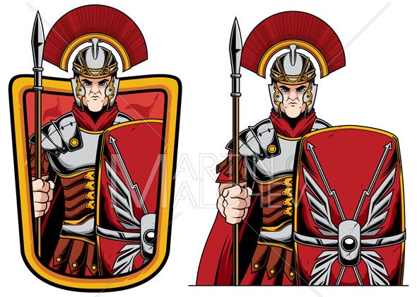 Centurion Mascot Vector Illustration Centurion (Instant Download) - Etsy