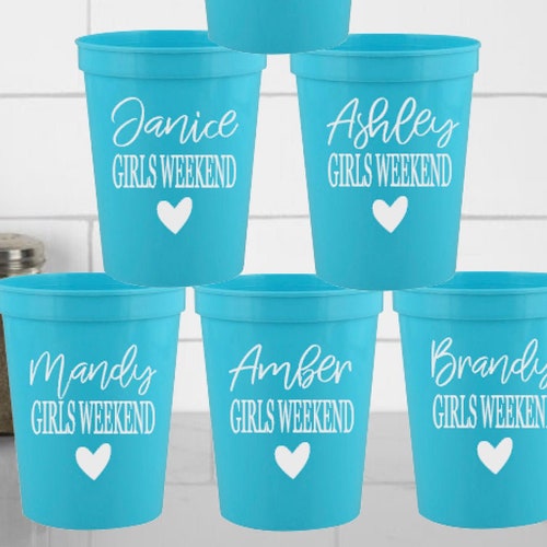 Girls Weekend Cups Party Favor Girls Vacation Girls Trip - Etsy