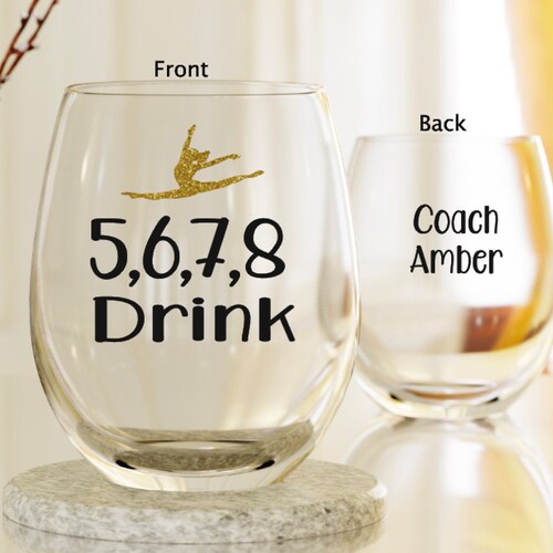 Dance Dancer Gift Personalized Teacher Funny Wine Glass - Etsy