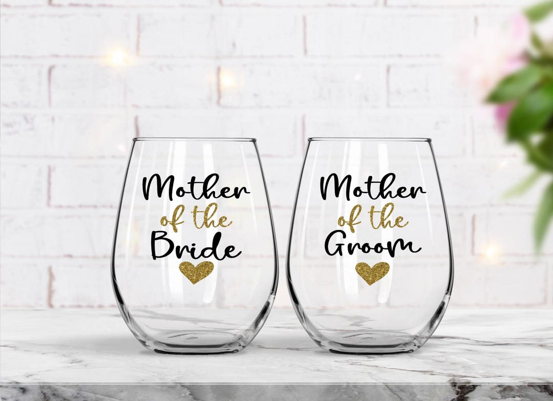 Mother of the Bride Wine Glass, Mother of the Groom Gift, Mother in Law ...