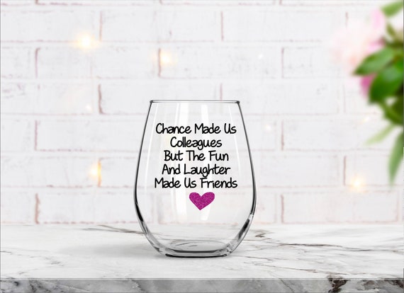 Coworker Gift Work Friend Glass Office Gift Coworker - Etsy