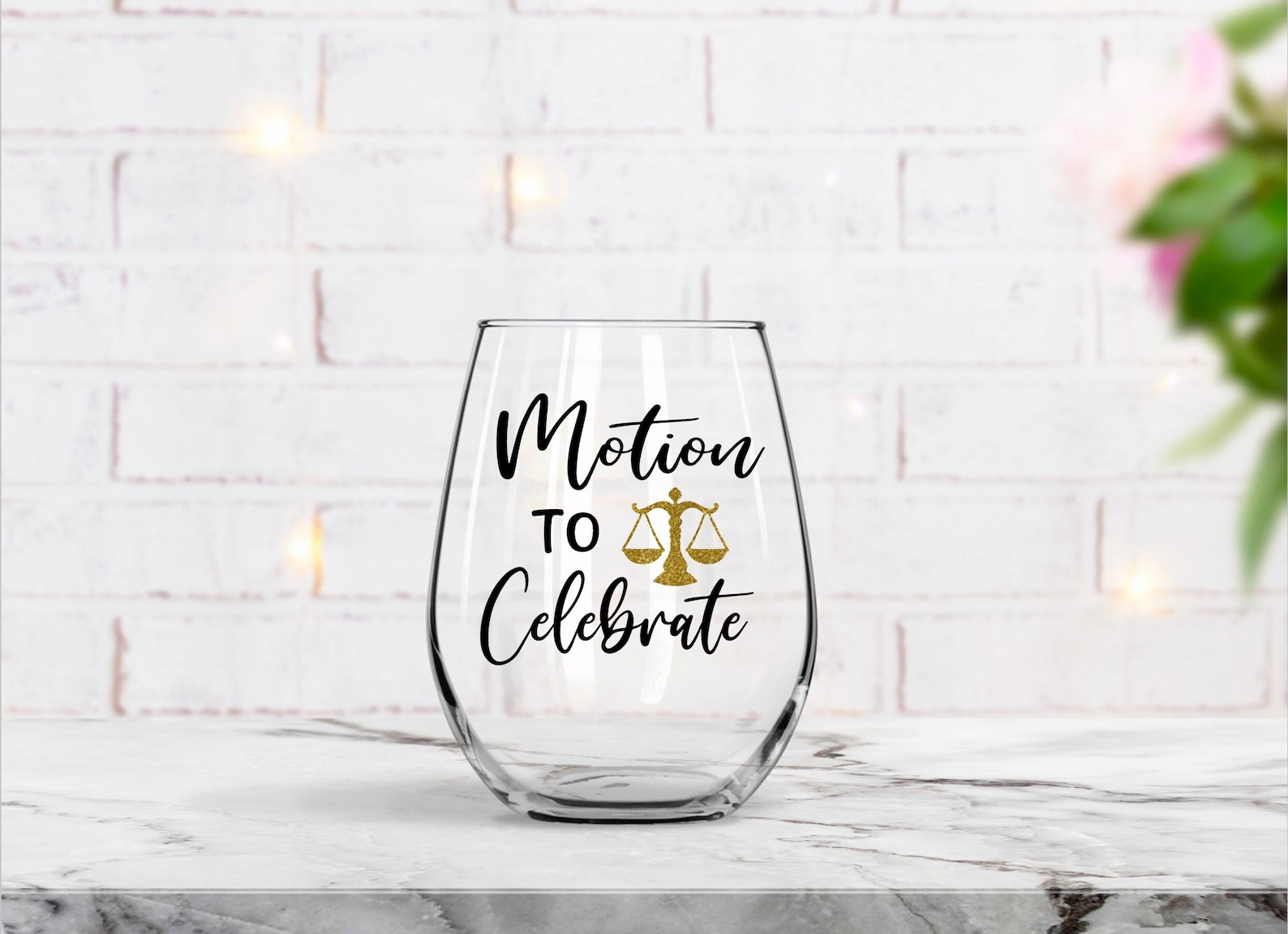 Motion to Celebrate Lawyer Wine Glass, Law School Graduate Gift ...