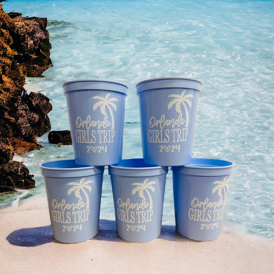 Personalized Cups, Girls Trip Cup, Party Cups, Girls Vacation, Girls ...