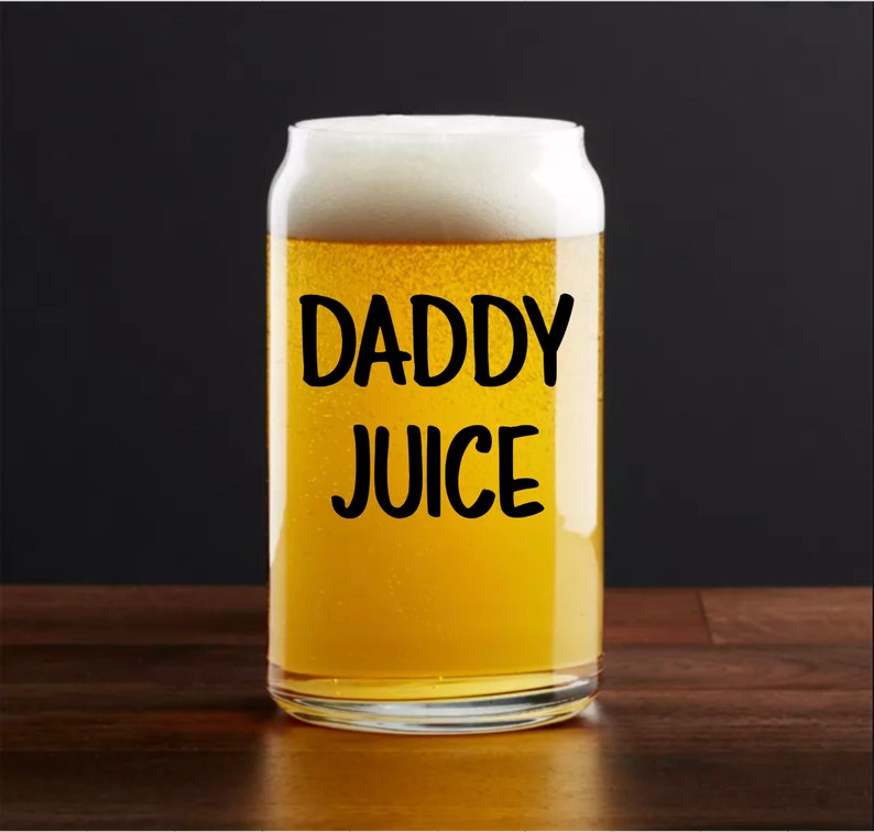 Daddy Juice Glass Fathers Day Gift Dad Beer Glass Dad | Etsy