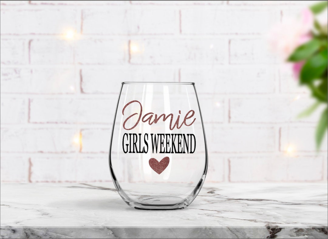 Girls Weekend Wine Glasses, Girls Vacation, Girls Trip, Girls' Trip ...