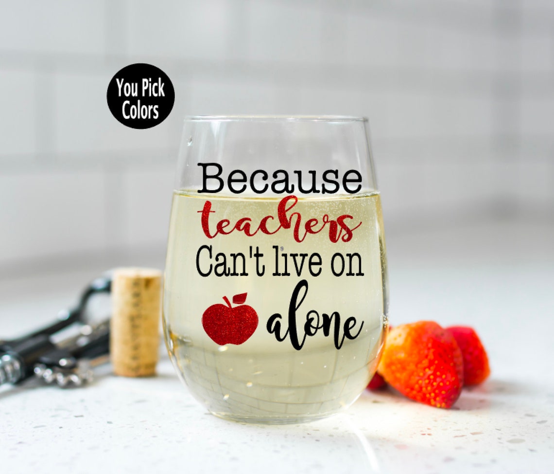 Teacher wine glass Teacher Gift Teacher Appreciation | Etsy