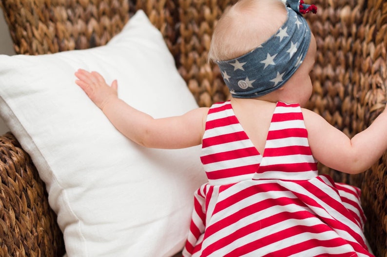 Patriotic Red and White Striped Toddler Hi Lo Peplum Top - Etsy