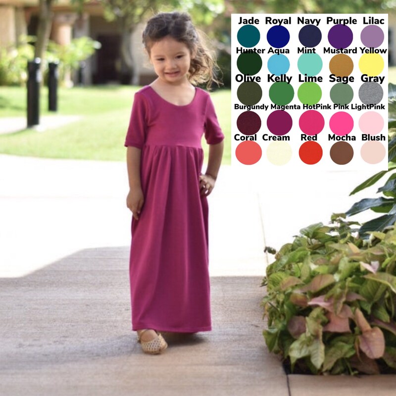 Girls Maxi Dress - Etsy