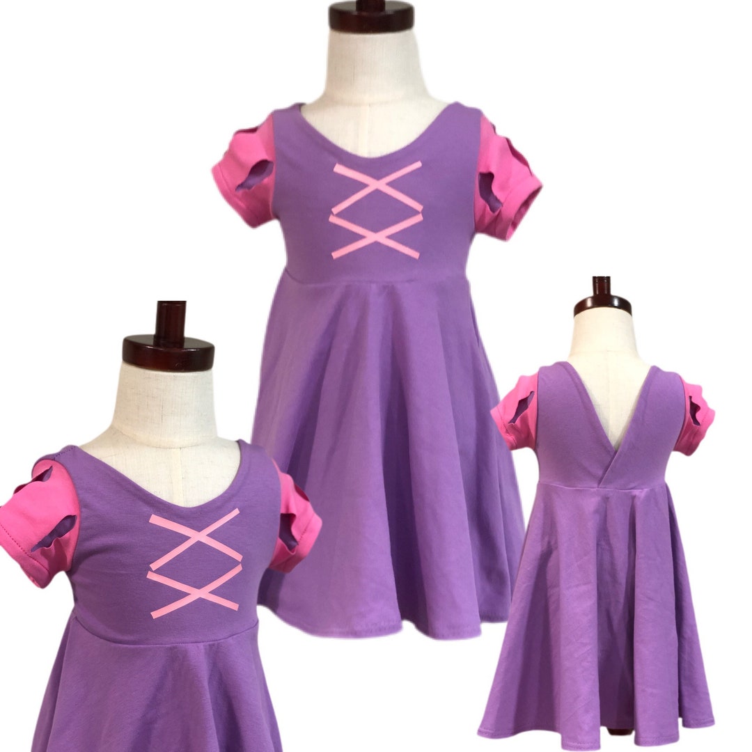 Inspired Purple and Pink Dress, Rapunzell Princess Twirl Dress - Etsy