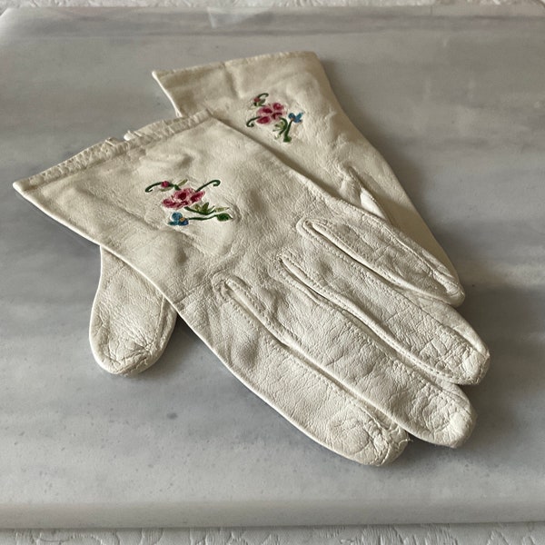 Embroidered Gloves - Etsy