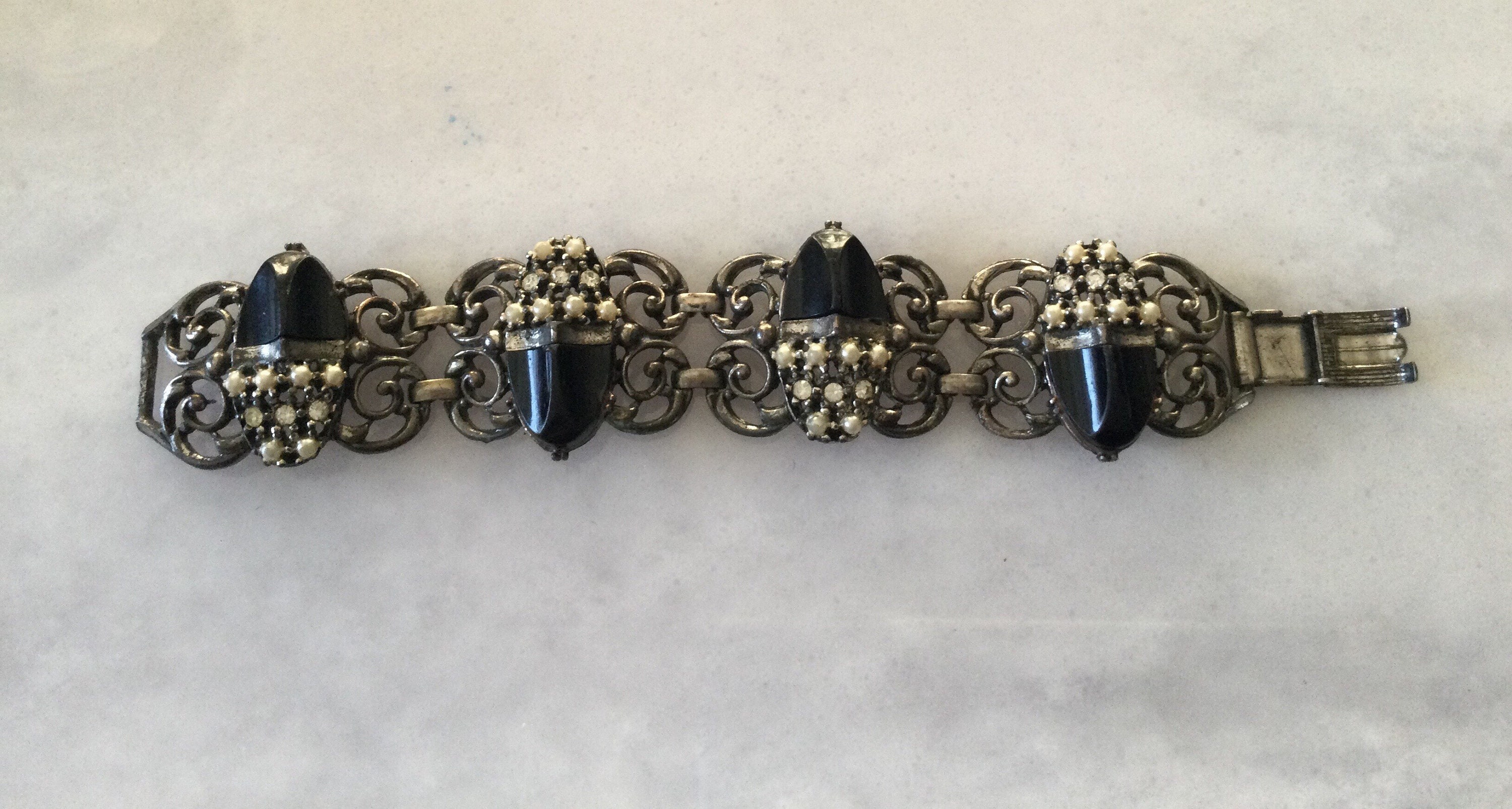 Black Gothic Bracelet - Etsy
