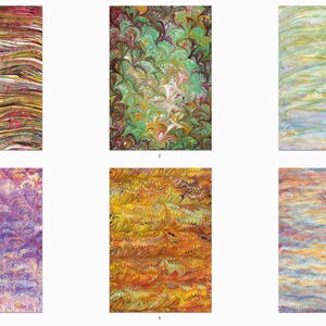 10 Sheets of Marbled Paper - Kit 3 - Etsy