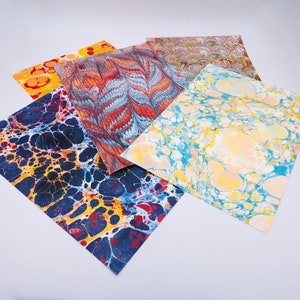 10 Sheets of Marbled Paper - Kit 4 - Etsy