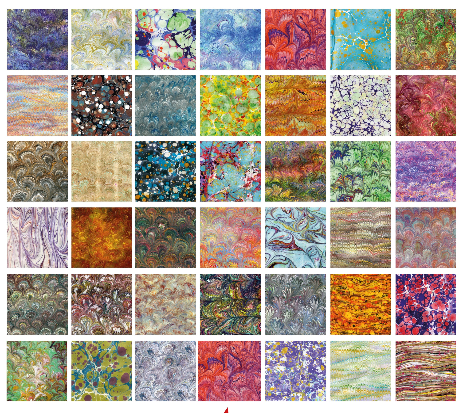Marbled Origami Paper - 4