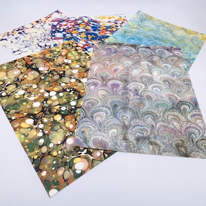 10 Sheets of Marbled Paper - Kit 4 - Etsy