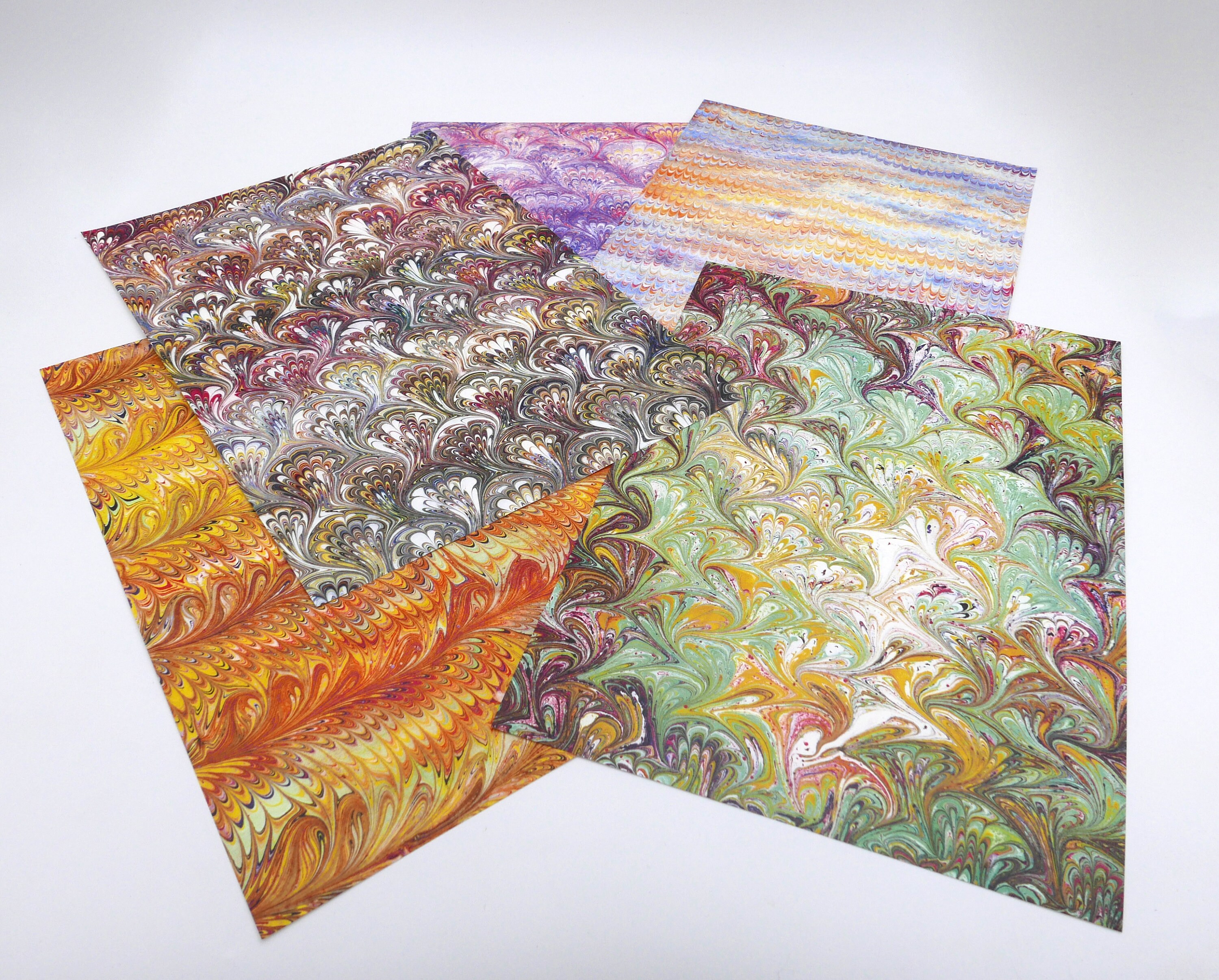 10 Sheets of Marbled Paper - Kit 3 - Etsy