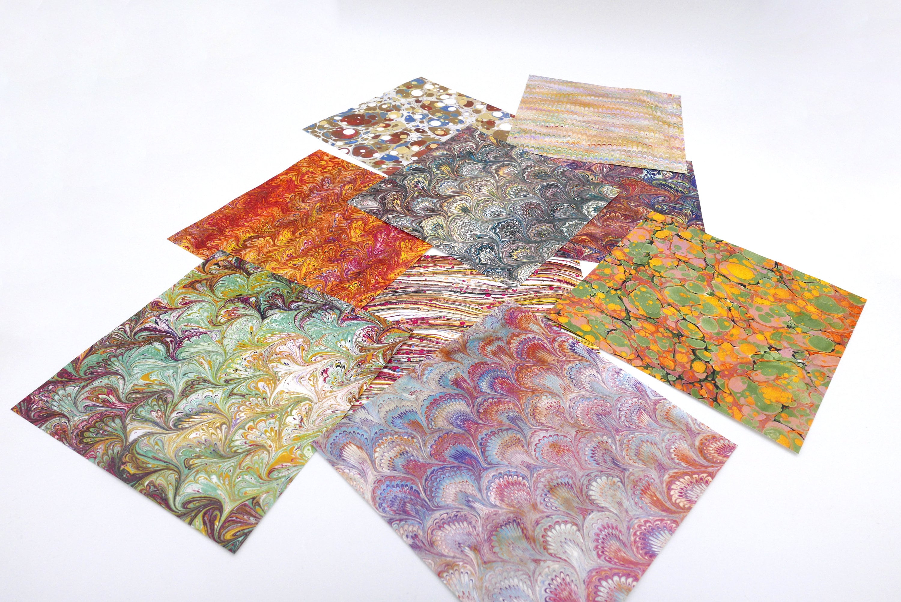Origami Paper With Marbled Patterns - 15x15cm - 40 Sheets - 9 Patterns ...
