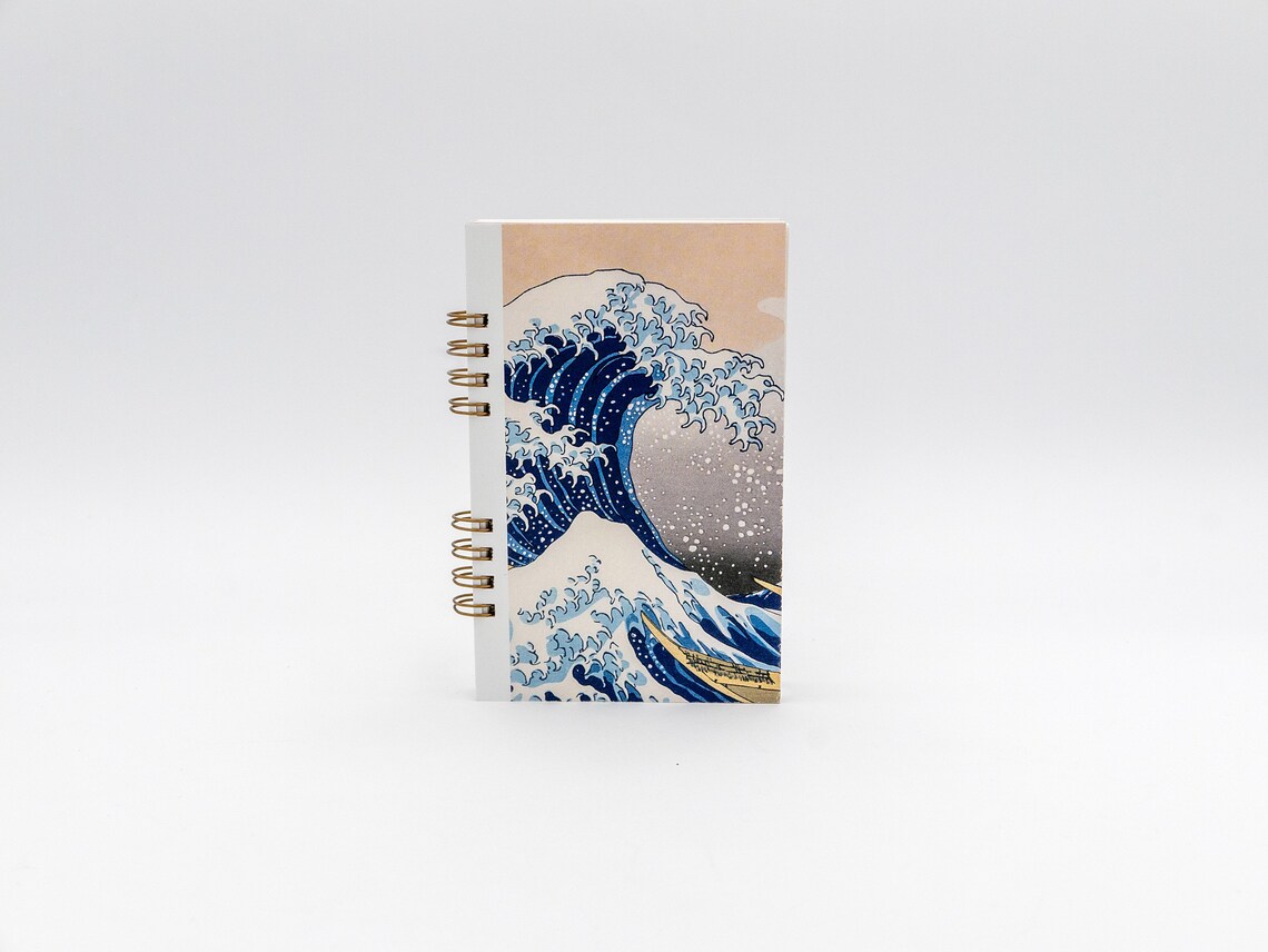 Japanese Handmade Spiral Notebook With Prints by Hokusai, Hiroshige ...