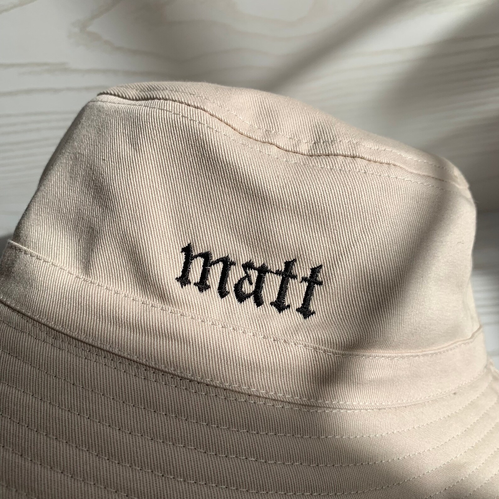 Custom Name/word Embroidered Bucket Hat // Festival/rave Hat in Olive ...