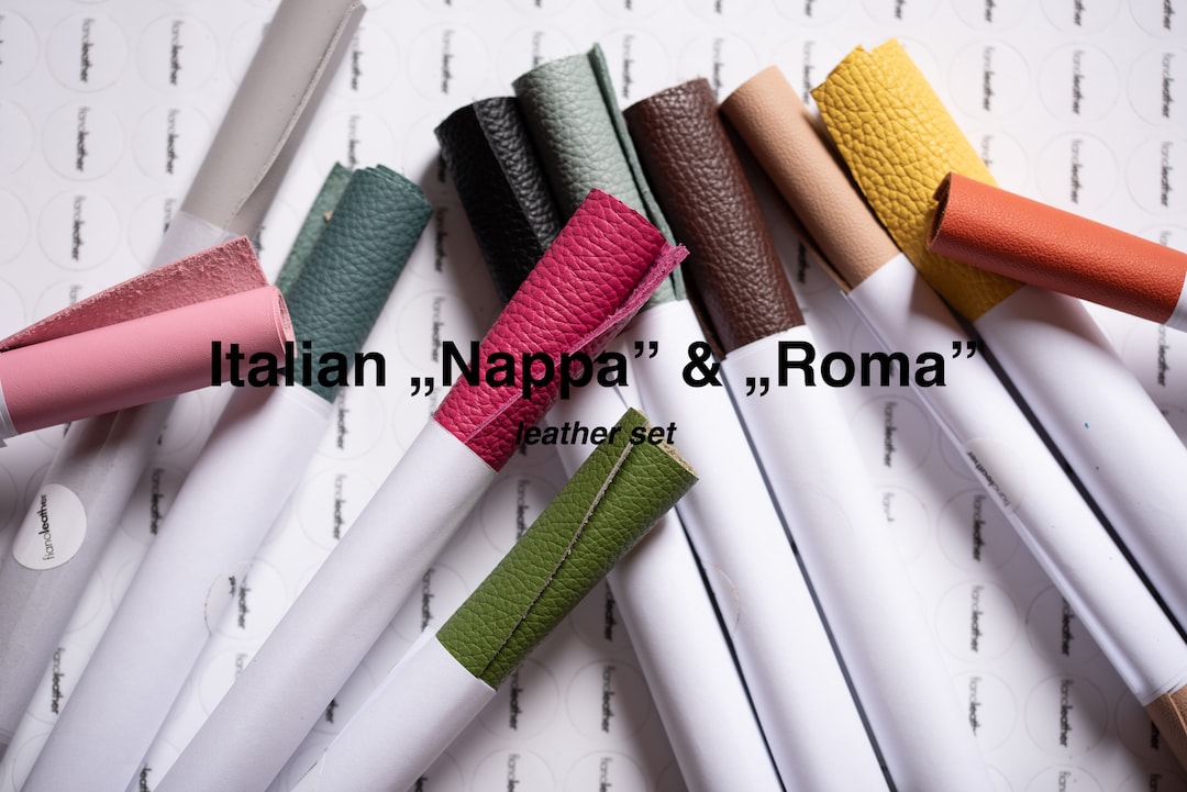 ITALIAN (nappa & Roma) Leather Set BUNDLE - Leather Pieces / Sheets ...
