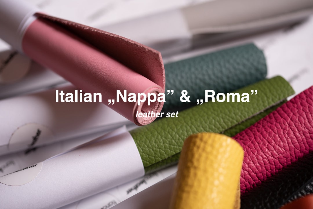 ITALIAN (nappa & Roma) Leather Set BUNDLE - Leather Pieces / Sheets ...