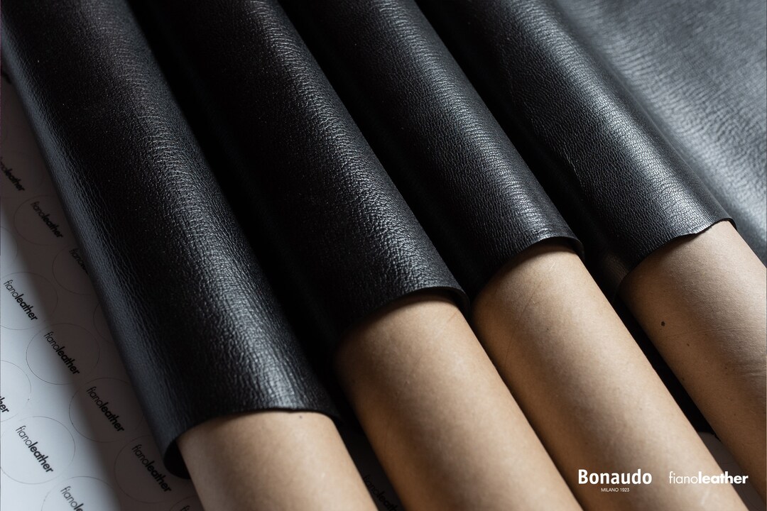 Luxury Goatskin Leather Bonaudo / Col. Black / Fianoleather - Etsy