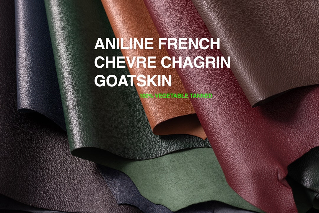 Vegetable Tanned Leather French Chèvre Chagrin Goatskin Full Grain ...