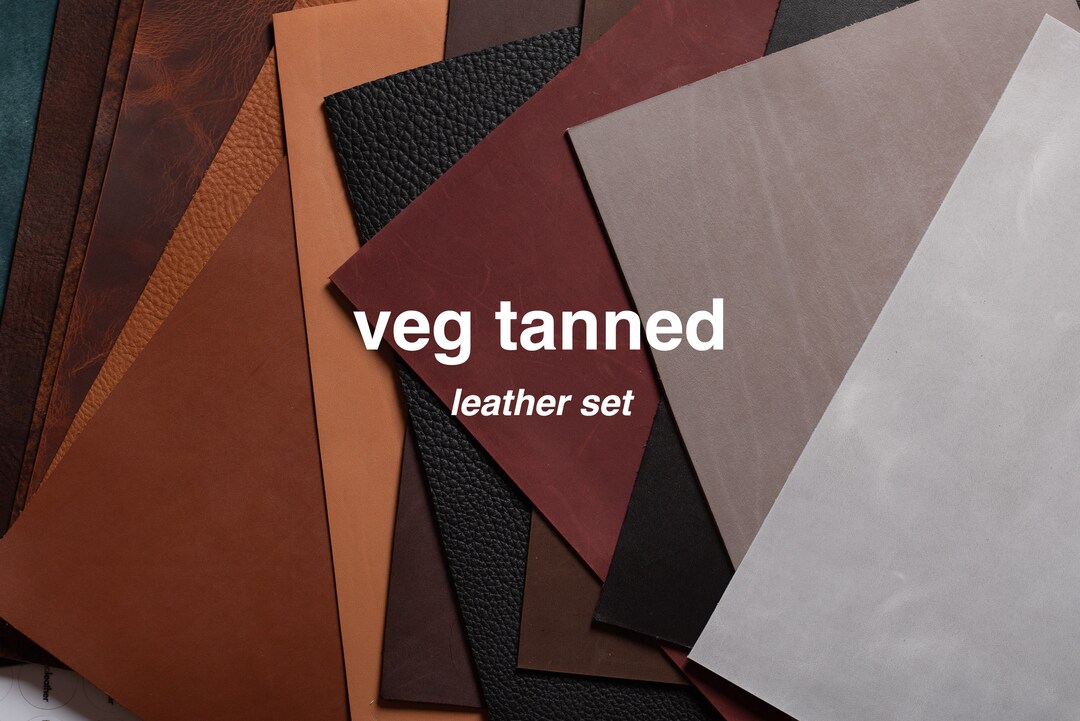 VEG TANNED Leather Set - Leather Pieces Bundle Mix Colors / Sheets ...