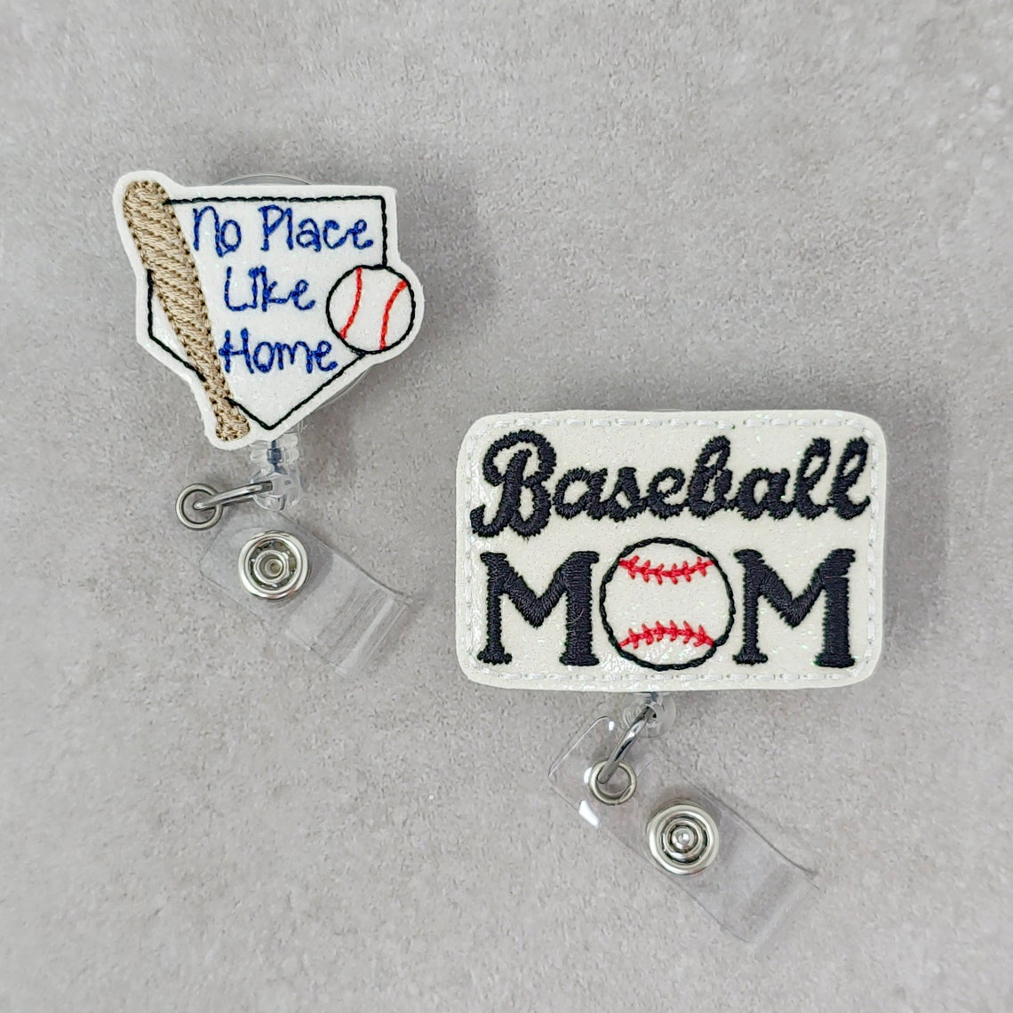 Baseball Retractable Badge Holder, Baseball Mom Badge Holder, Home ...