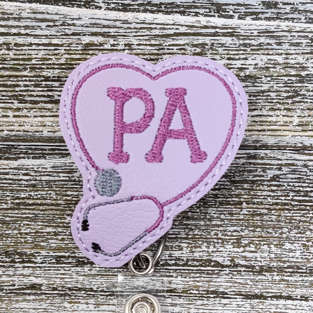 Lilac Marine Vinyl PA Badge Holder, Physician Assistant Badge Holder ...