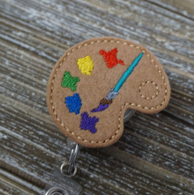 Artist Palette Badge Holder Paint Palette Badge Holder - Etsy