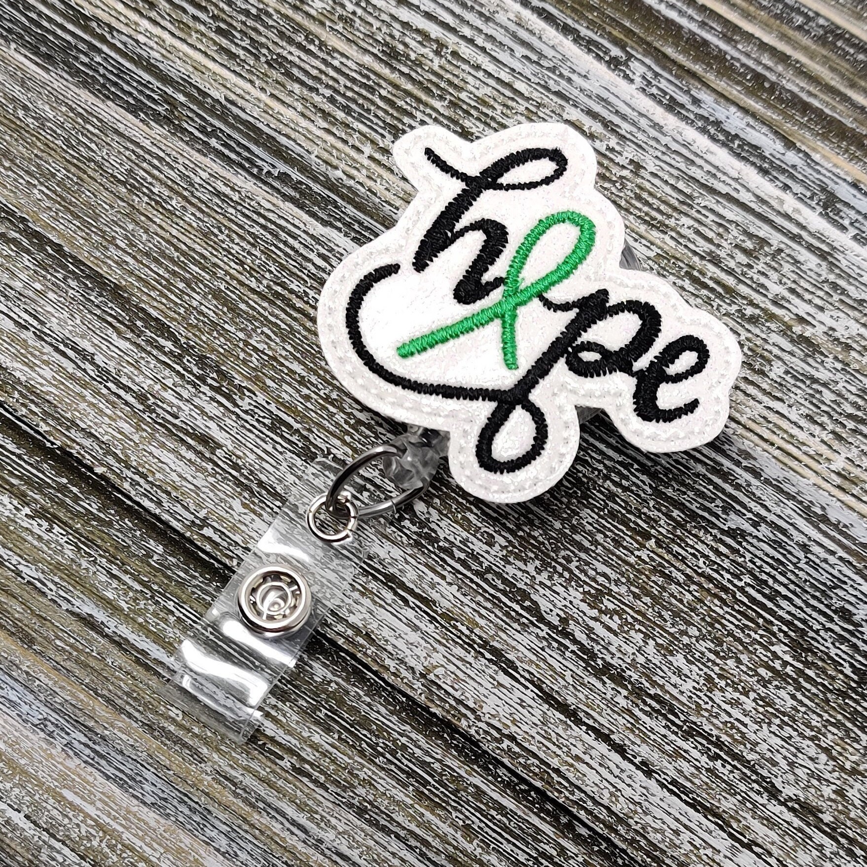 Green Ribbon Hope Awareness Ribbon Badge Holder Organ - Etsy