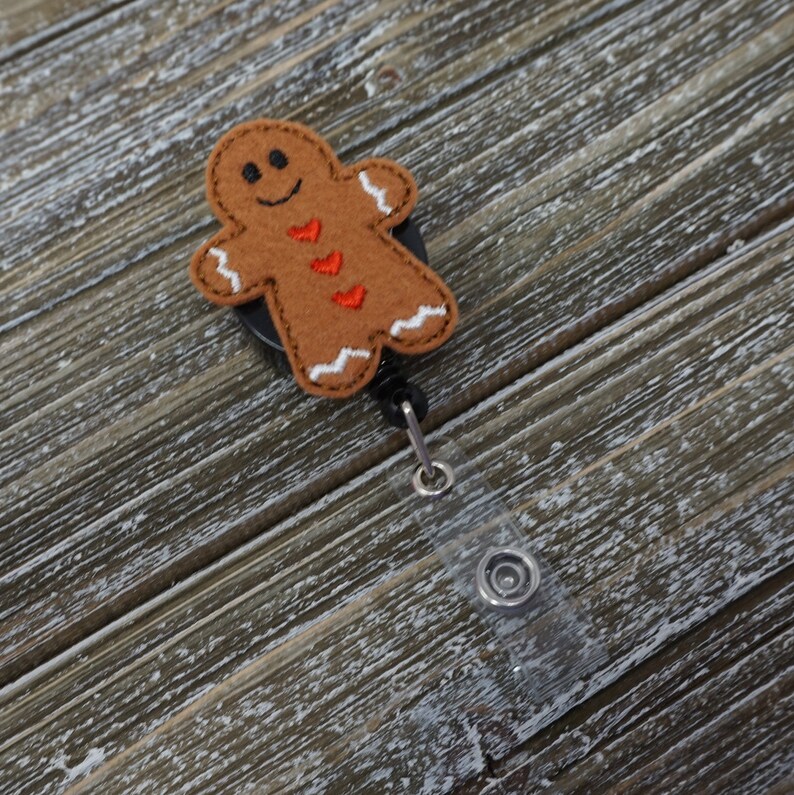 Gingerbread Man Badge Holder Gingerbread Man Badge Reel - Etsy