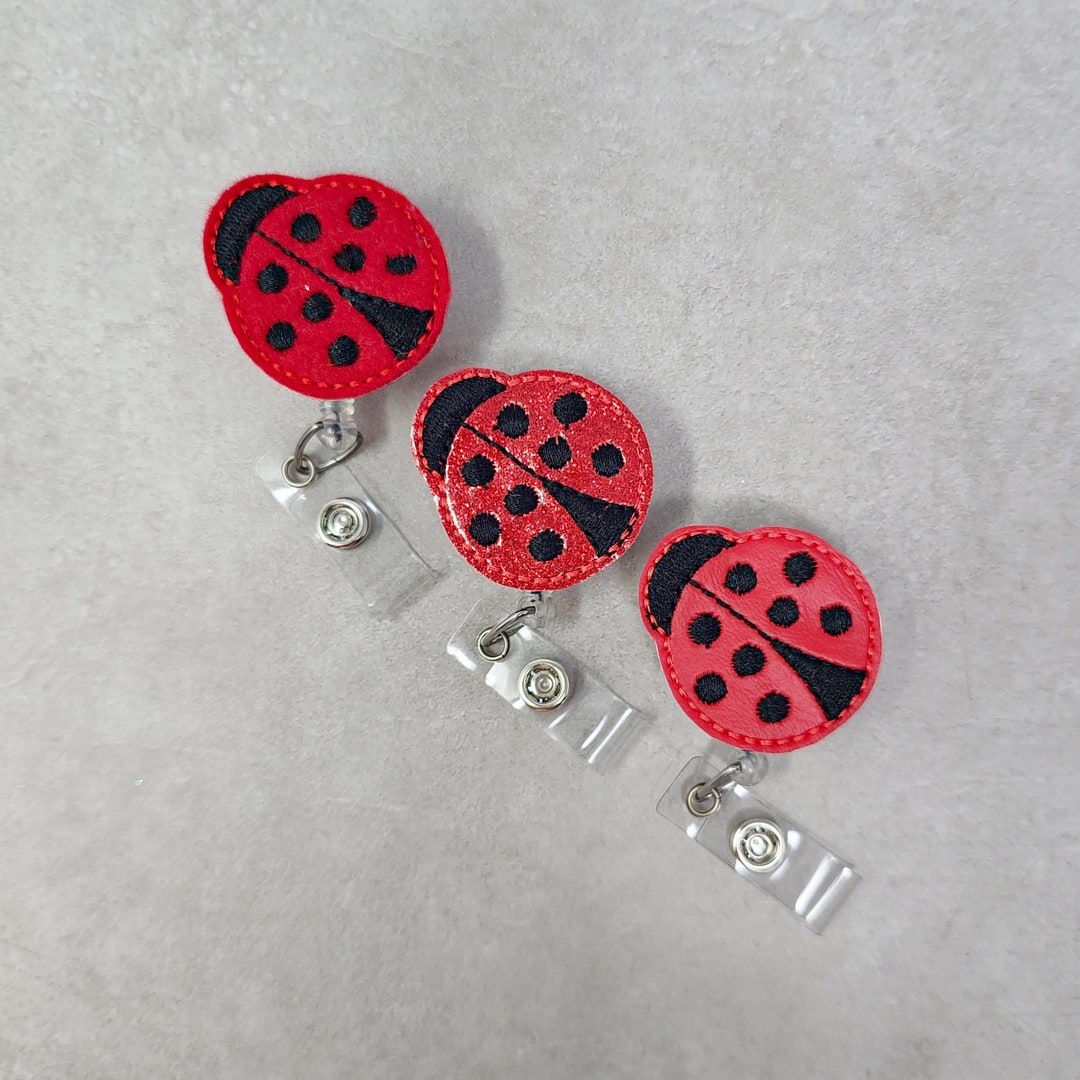 Red Ladybug Retractable Badge Holder | Ladybug Badge Reel | Ladybug ...