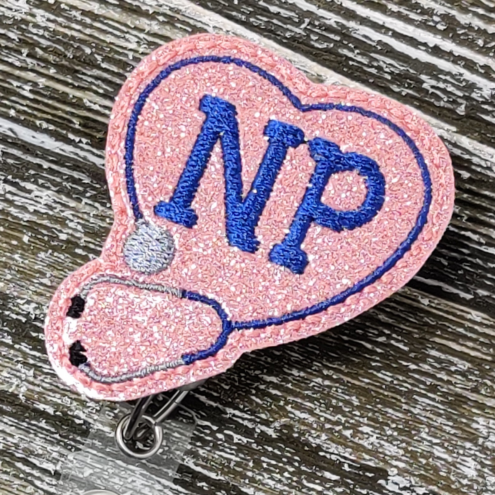 Pink Glitter Nurse Practitioner Badge Holder Nurse | Etsy
