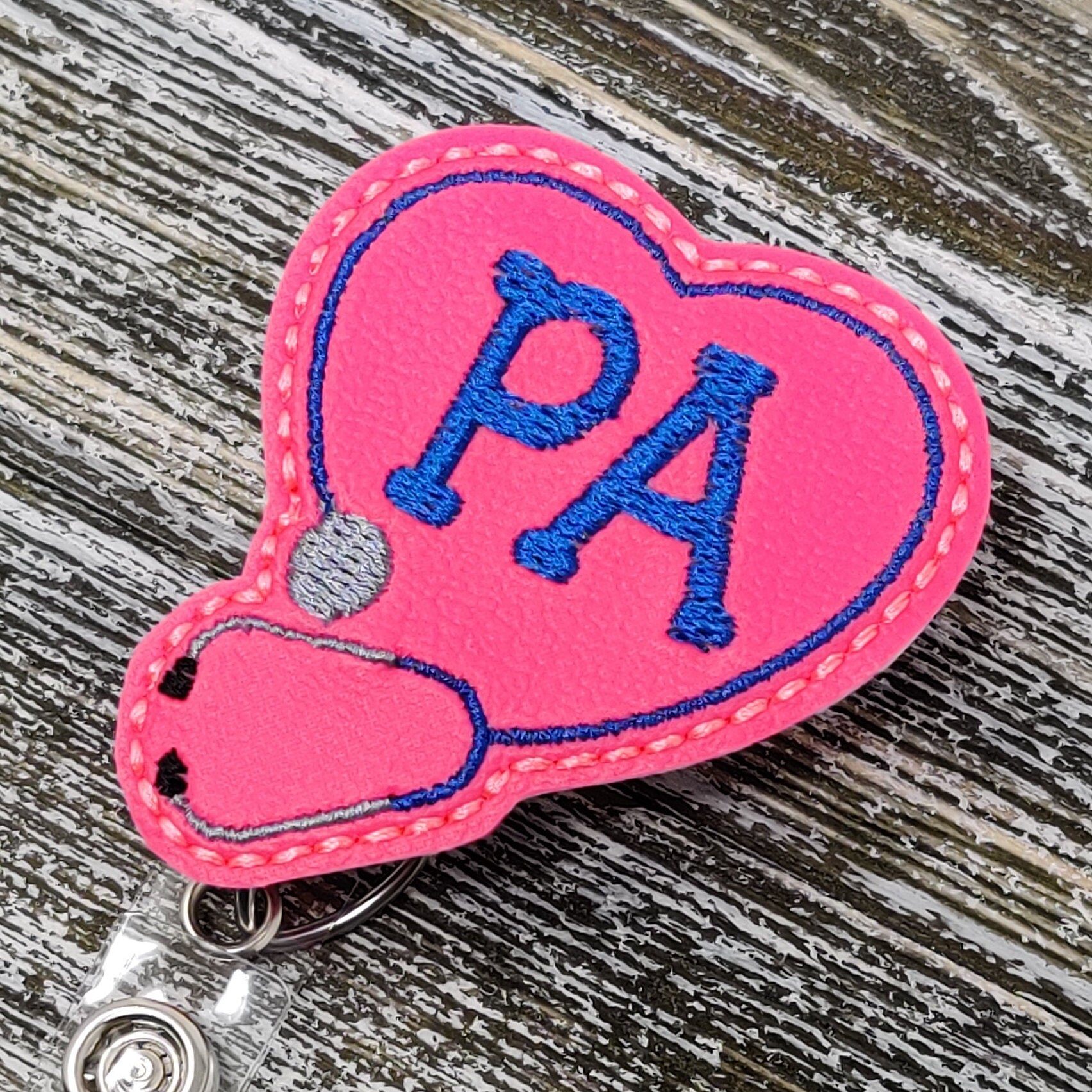Bright Pink Marine Vinyl PA Badge Holder Physician Assistant | Etsy