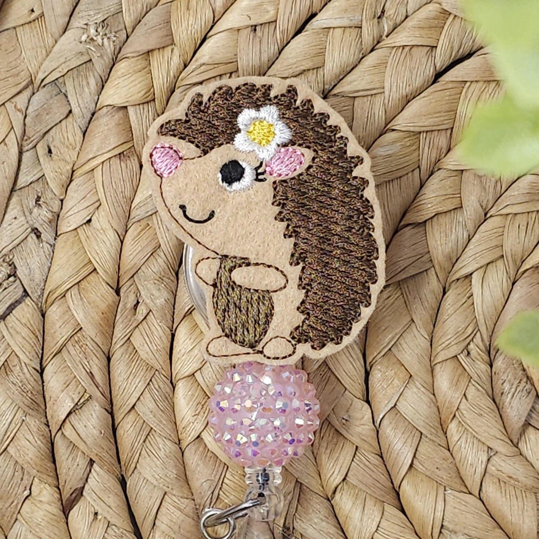 Hedgehog Retractable Badge Holder, Hedgehog Badge Reel, Hedgehog Badge ...