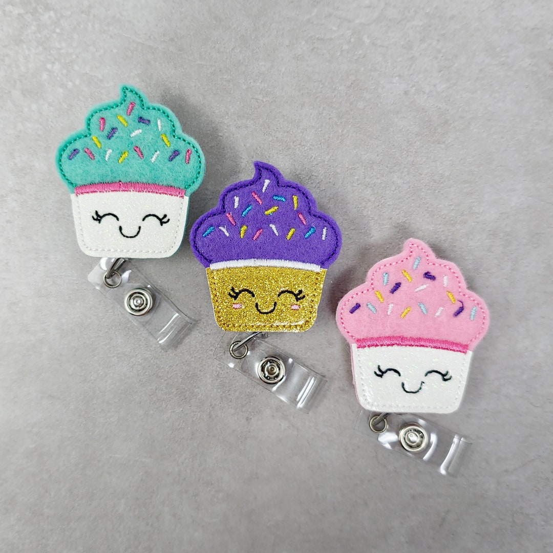 Cupcake Badge Holder, Cupcake Badge Reel, Nursing Badge Holder, Nursing ...