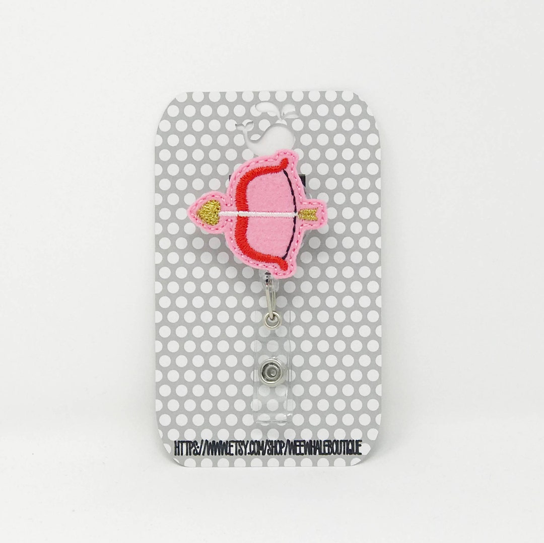 Cupid's Arrow Badge Holder, Valentine's Day Badge Holder, Pediatric ...