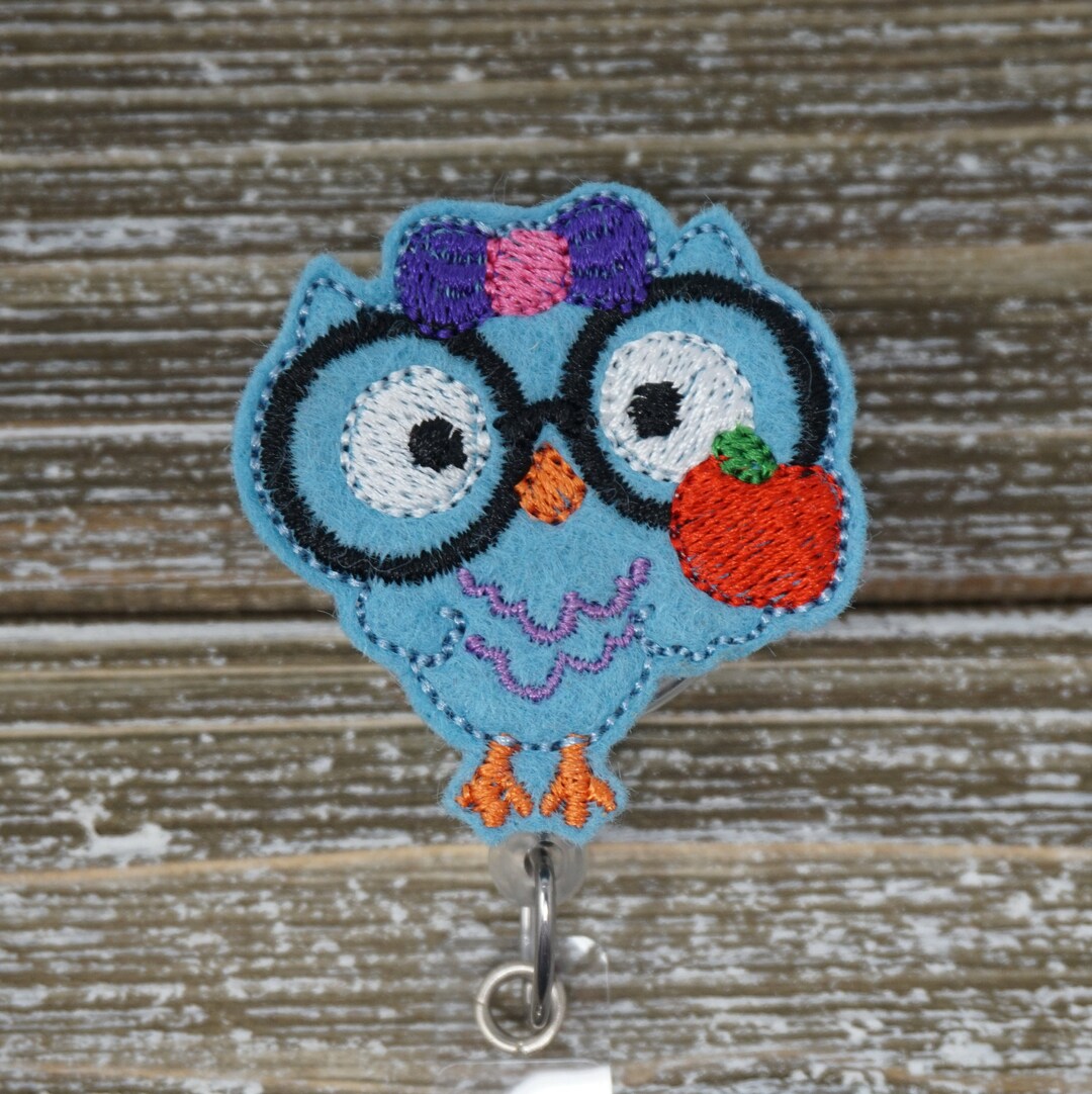 Nerdy Owl Badge Holder, Teacher Badge Holder - Etsy