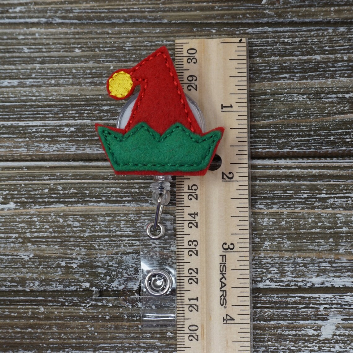 Elf Hat Retractable Badge Reel Holiday Badge Holder Elf Hat | Etsy